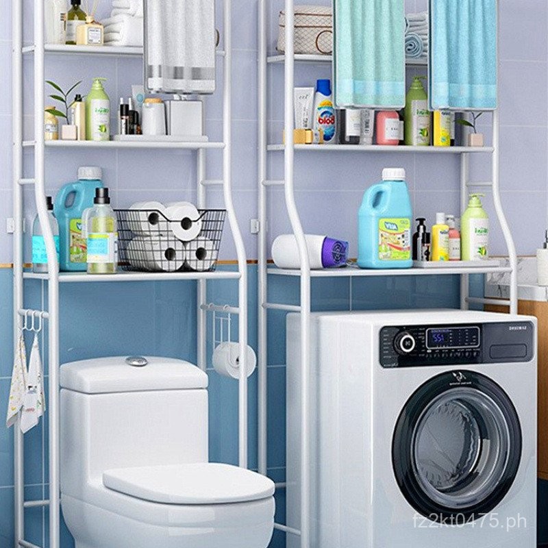 Overhead Bathroom Floor Washing Machine Toilet Shelf No Drilling Hand ...