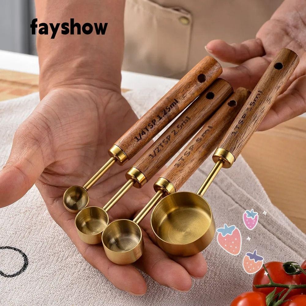 FAYSHOW2 Measuring Cups Spoons, Stainless Steel Bartending Scale Baking ...