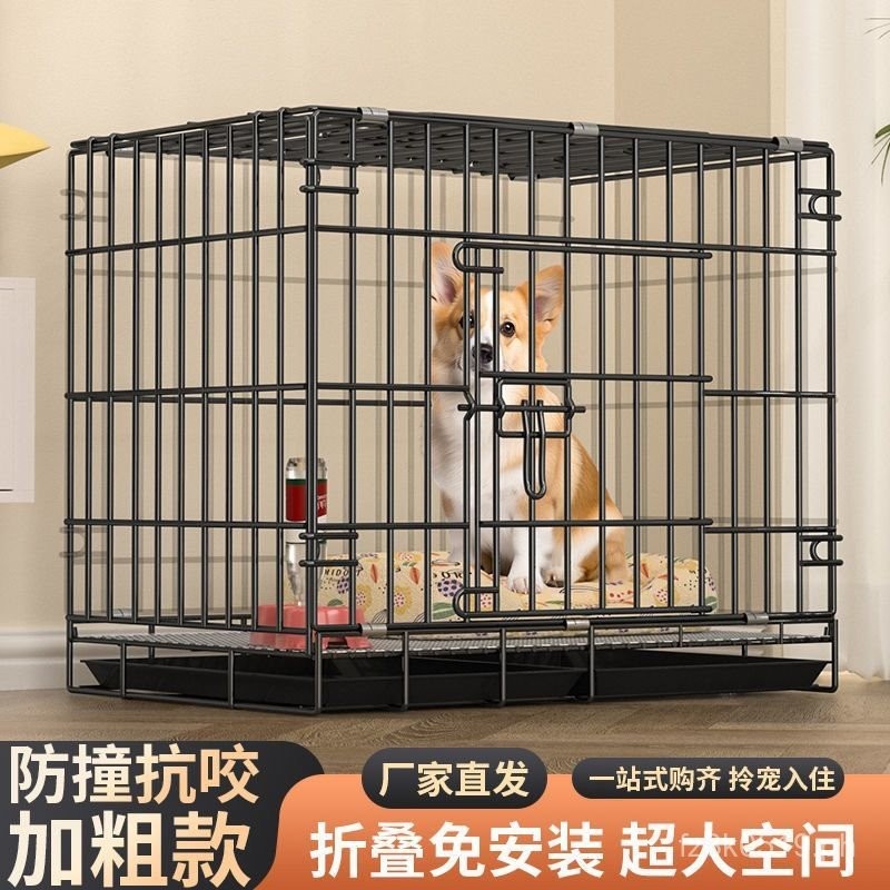 Square Dog House with Toilet Cat Cage Foldable Dog Cage Space-Saving ...