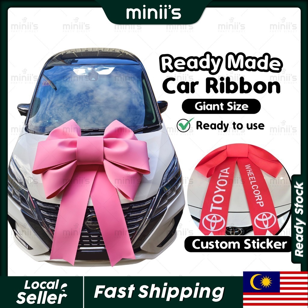 MINIIS Giant Big Ribbon For Car MADE Big Car Ribbon Kereta Big Car Bow ...