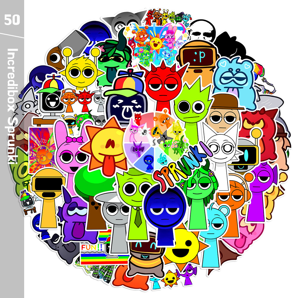 Y&P| Incredibox Sprunki Stickers Set Video Games Graffiti Waterproof ...