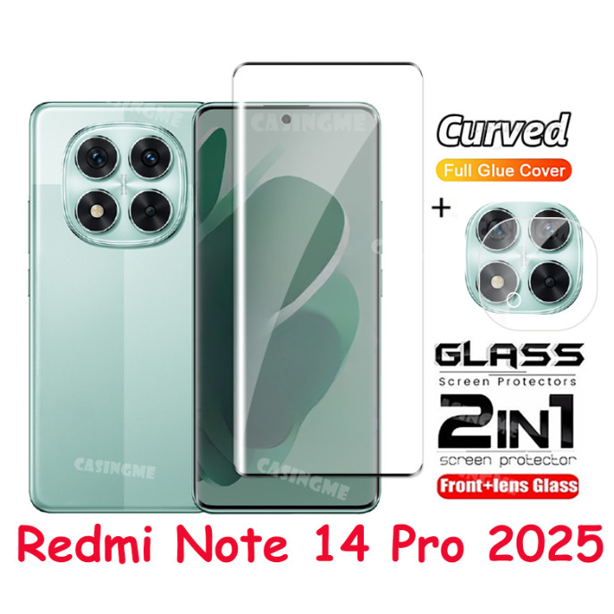 Redmi Note14Pro 5G Full Cover Tempered Glass Front Film Back Lens For Redmi Note14pro Note14 ...