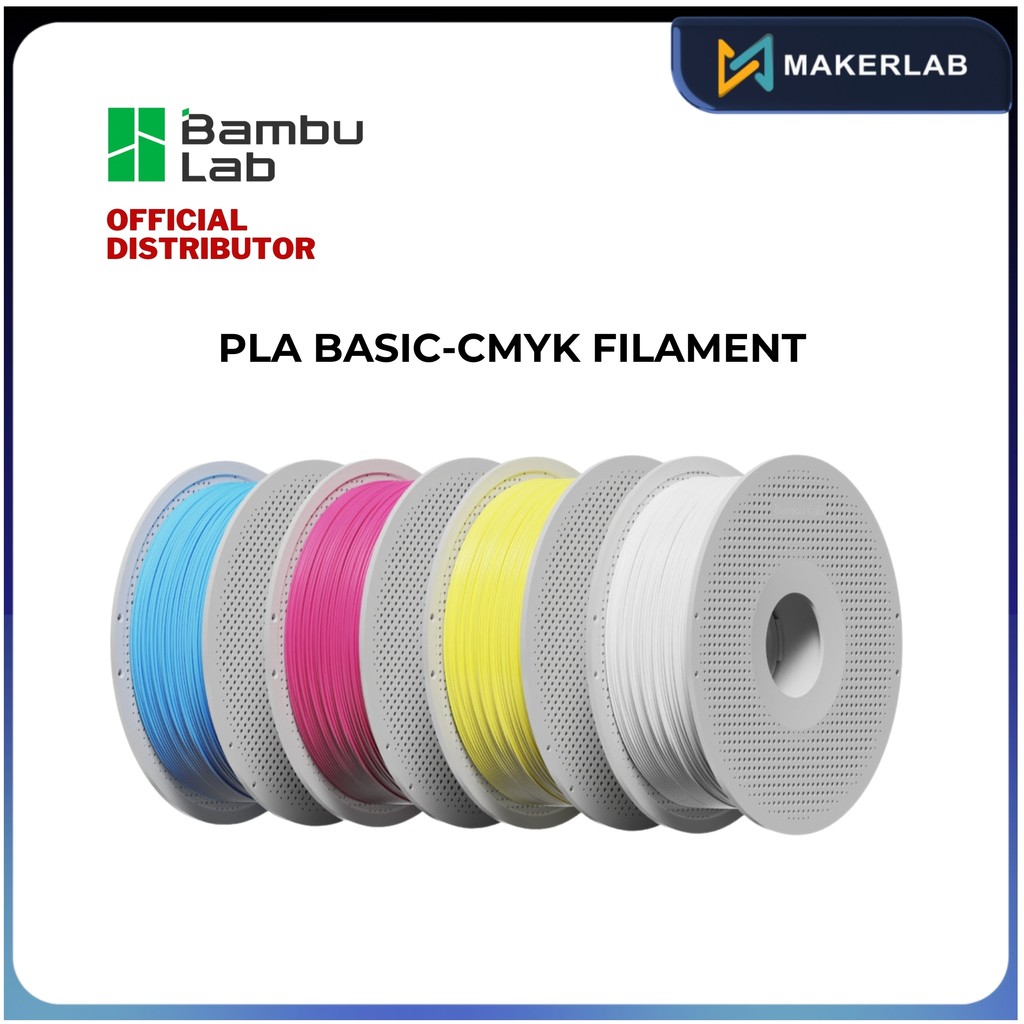 Bambu Lab PLA Basic-CMYK 3D Printer Filament 1.75mm 1KG | Shopee ...