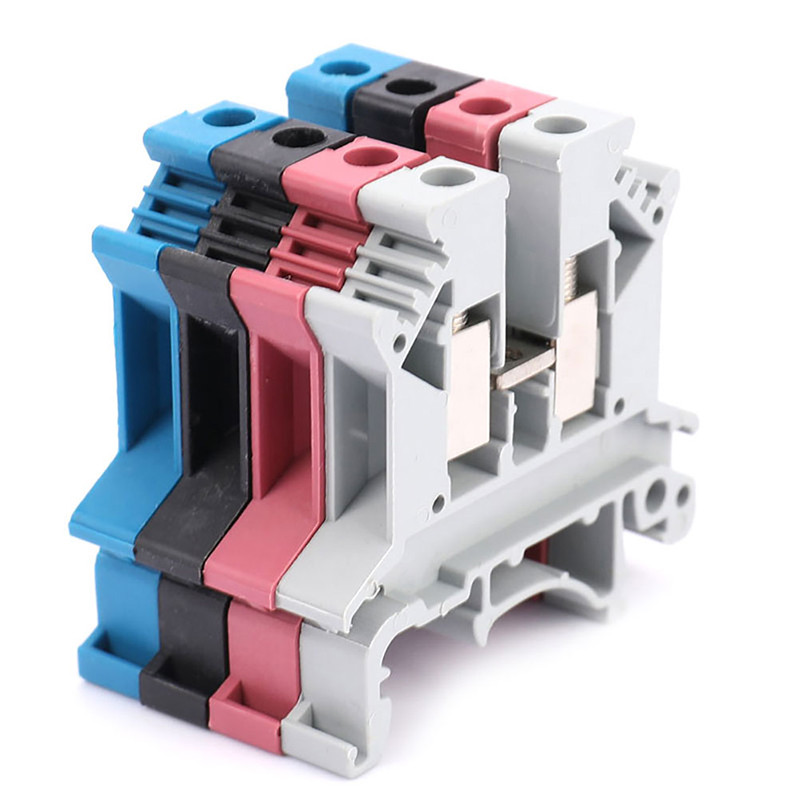 IGO 10pcs UK-2.5B 2.5mm 2 DIN Rail Universal Combination Terminal ...