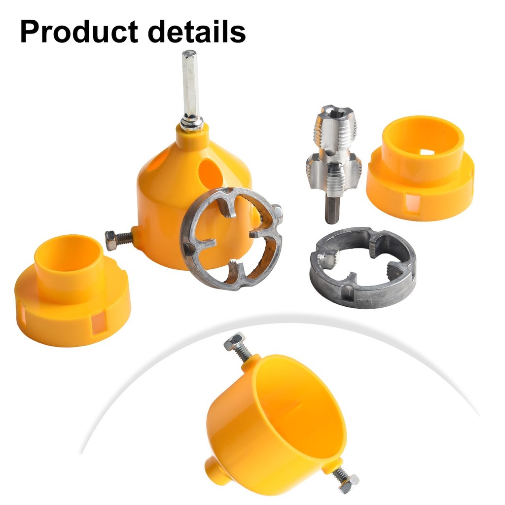 PVC Pipe Threading Tool Compatible with 4 Point and 6 Point Sizes Heavy ...