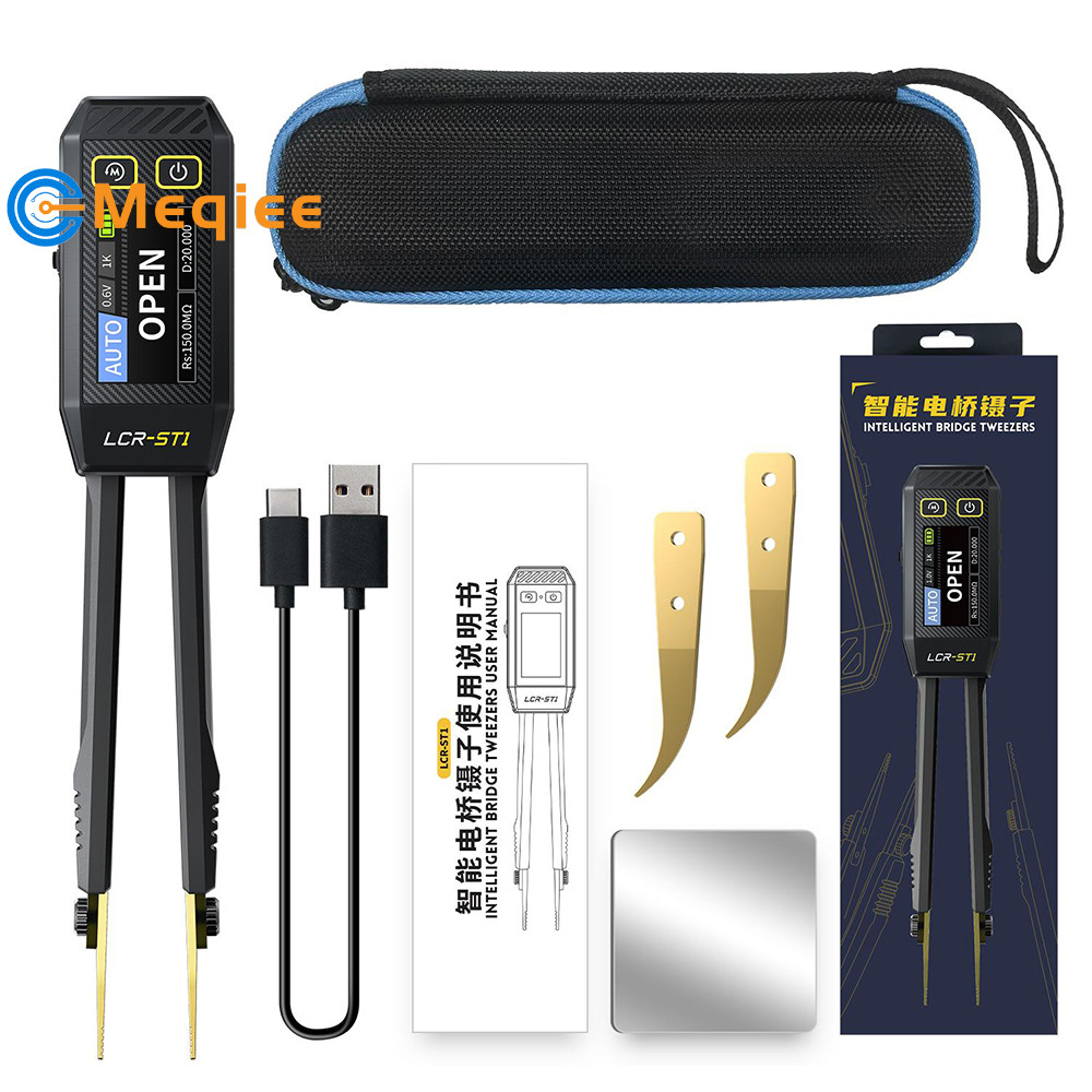 FNIRSI LCR-ST1 Digital Tweezer Bridge Resistance Capacitance Inductance ...