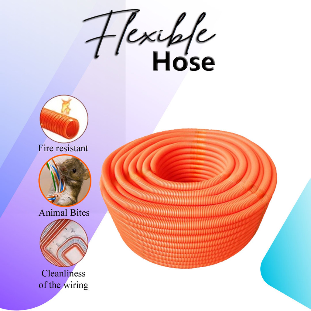 ECOPIPE PVC Orange Flexible Hose 1/2 (Sold Per ROLL 50meters/100meters) | Shopee Philippines