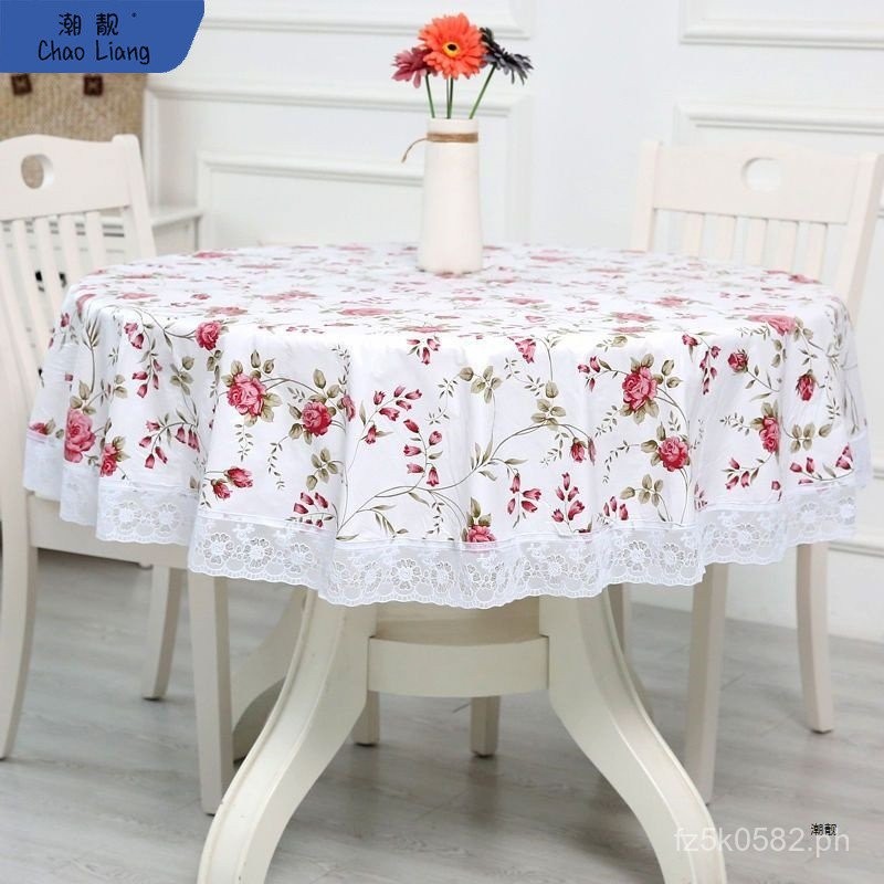 Thickened Plastic Round Tablecloth9D3C Large round PVC Round Tablecloth ...