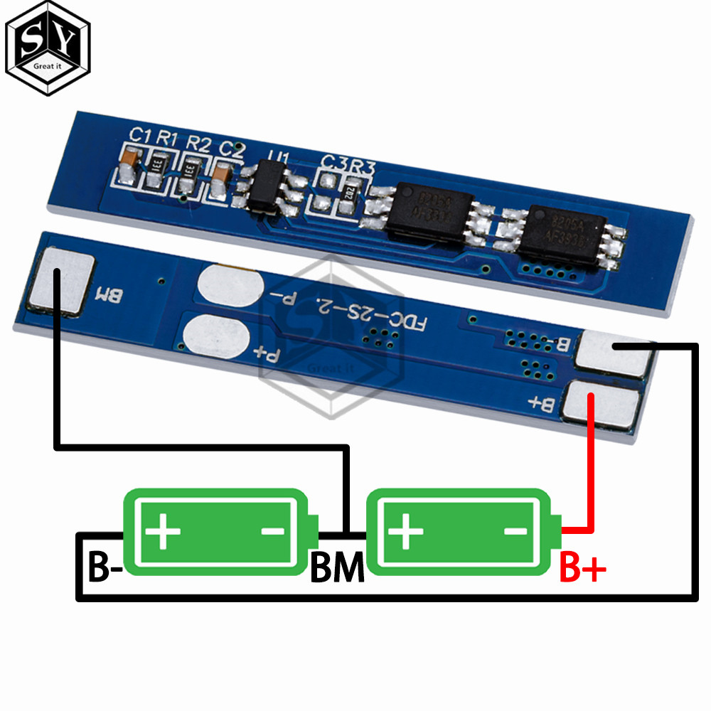 2S 3A Li-ion Lithium Battery 7.4v 8.4V 18650 Charger Protection Board bms pcm for li-ion lipo ...