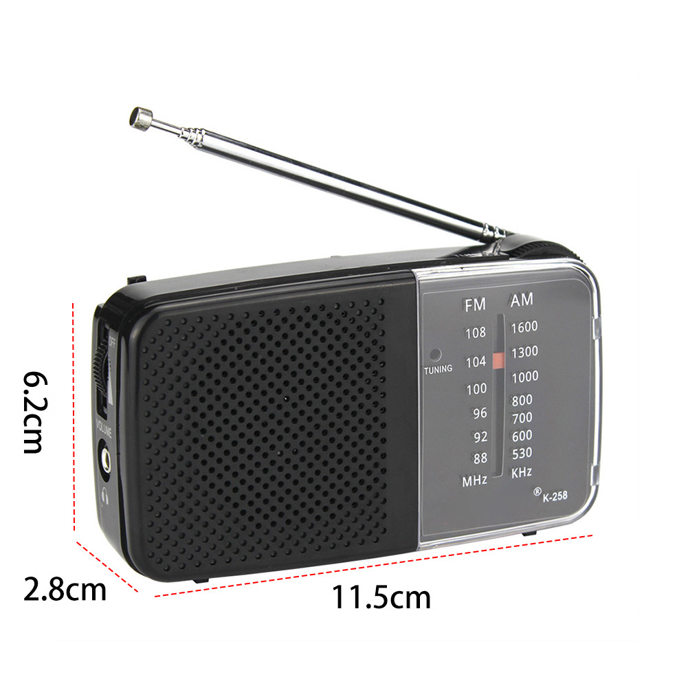 Portable Radio with Speaker Mini Transistor Radio Telescopic Antenna ...