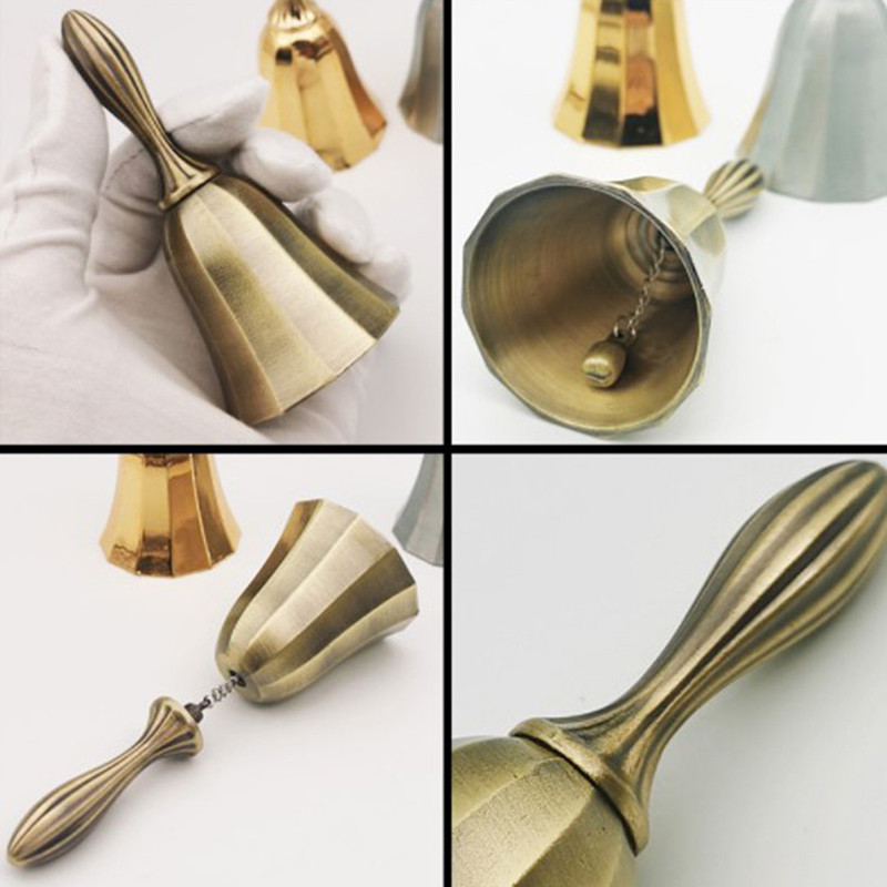 [ety] Manual Bell Meditation Hand Bell Retro Style Lucky Dinner Prayer ...