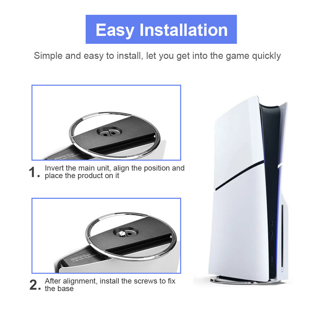 Portable Metal Vertical Stand for PS5/PS5 Slim Disc/Digital Edition ...