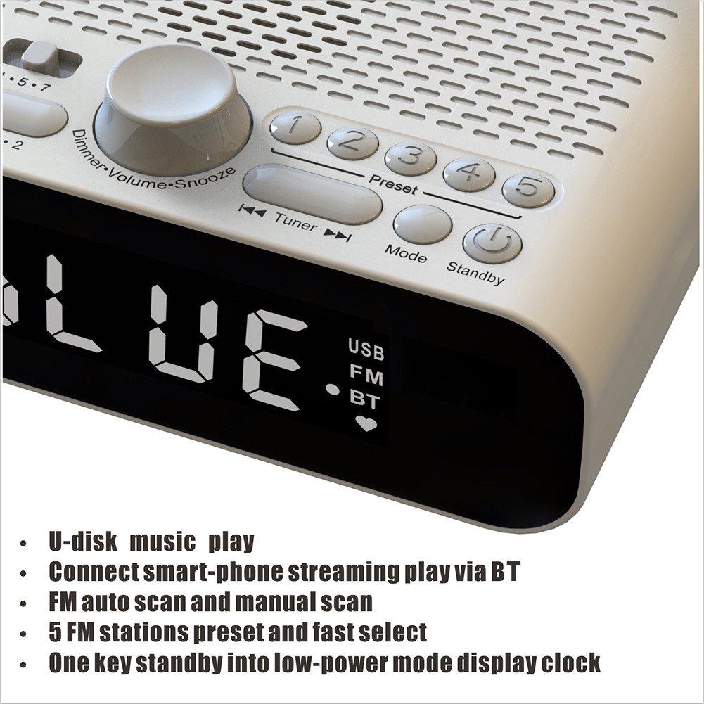Portable FM Bluetooth Speaker MP3 Player with LED Digital Display ...