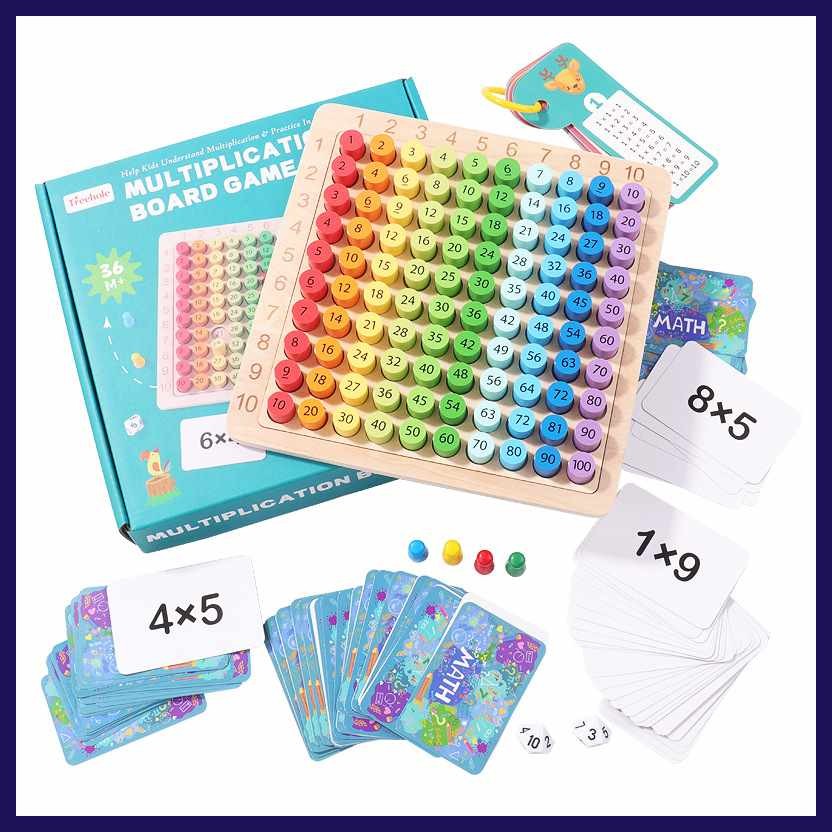 Wooden]Ef=Multiplication-BM$Board*p~with@o@z@p@y@h Cards | Shopee ...