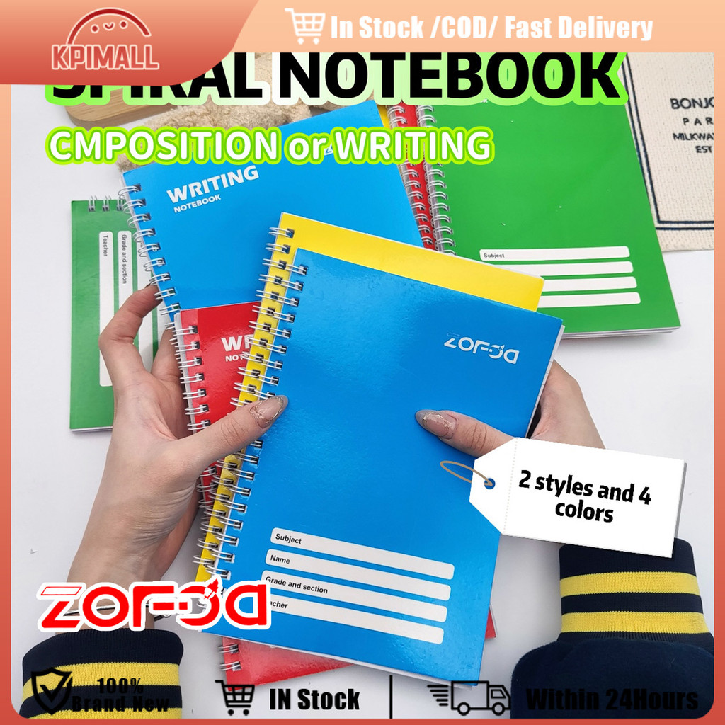 ZOFDA Double Metal Ring A5 Spiral notebook for kids 4 Colors ...