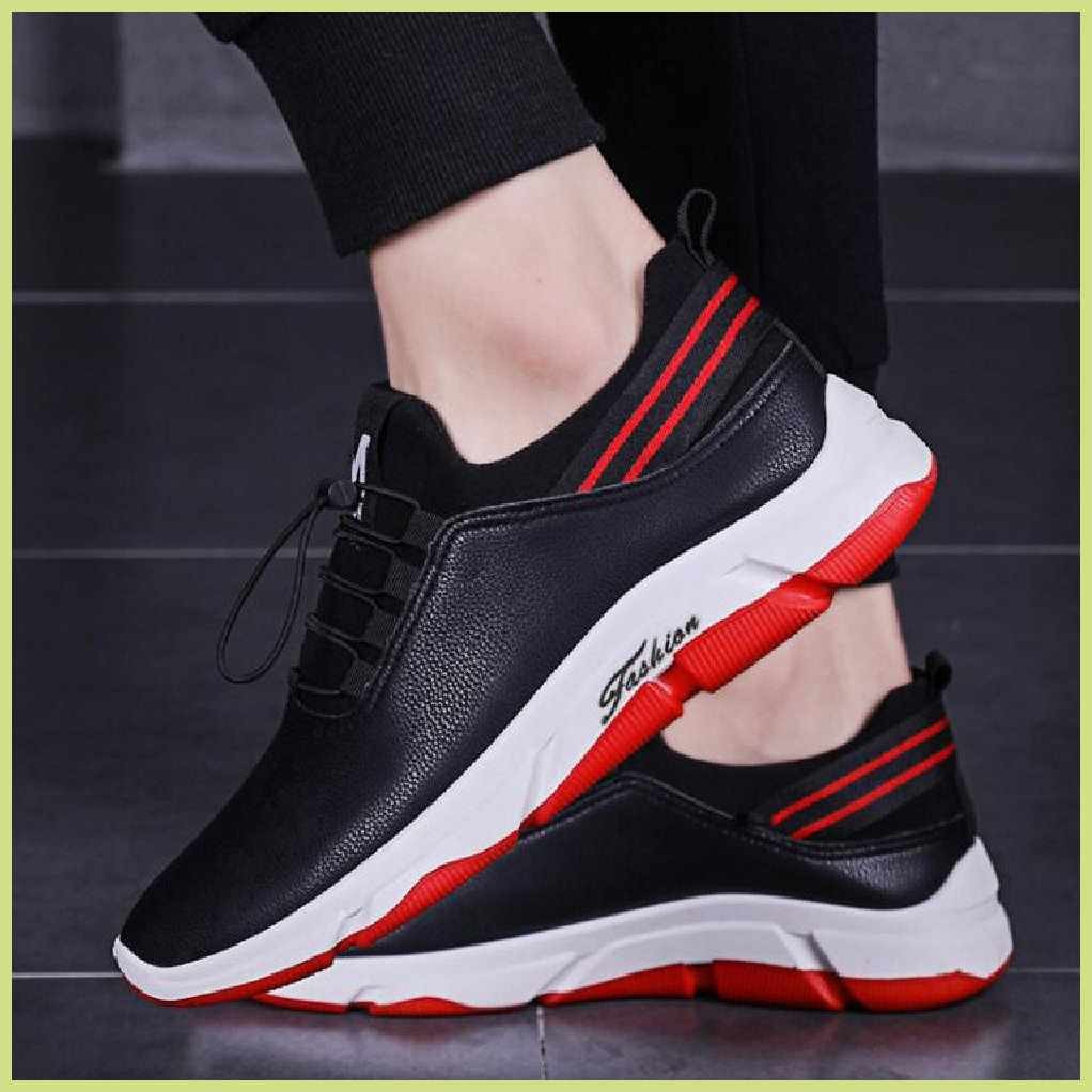 Fashion}S>R$G]PM)E>Korean)Ch>Style)jB>PU)Pg>Leather)dU>rubber shoes red ...