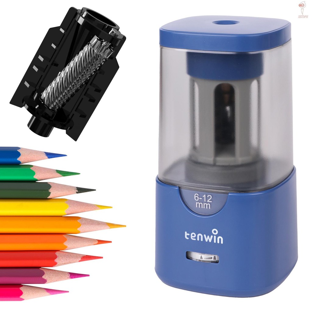 tenwin Automatic Electric Pencil Sharpener with 3 Nib Auto Stop and ...