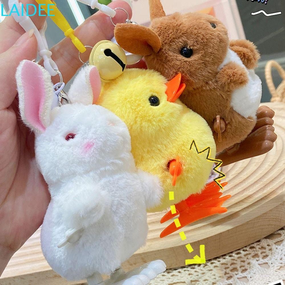 LAIDEE Duck Wind Up Jumping Toy, With Keychain Simulation Clockwork ...