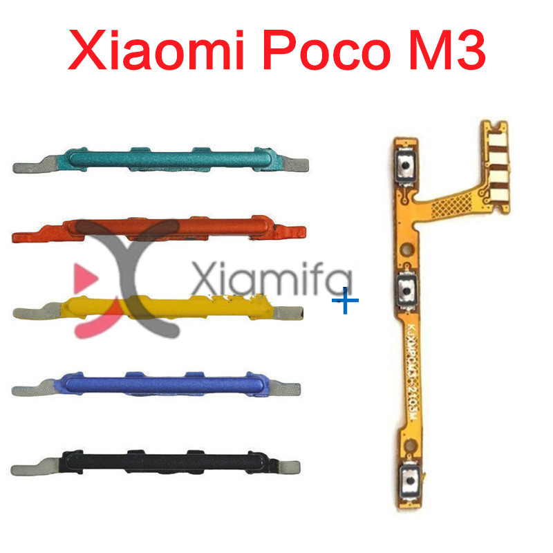 Volume Power Switch Button Cable New For Xiaomi POCO M3 Button Side ...