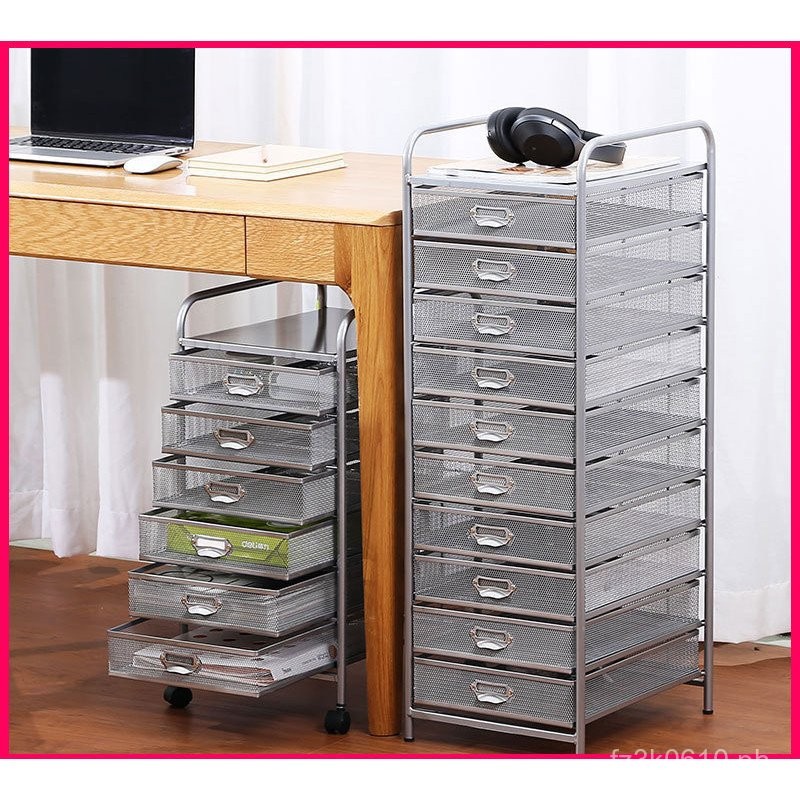 Office File Rack Mobile Under Desk Storage Cart File Frame Metal ...