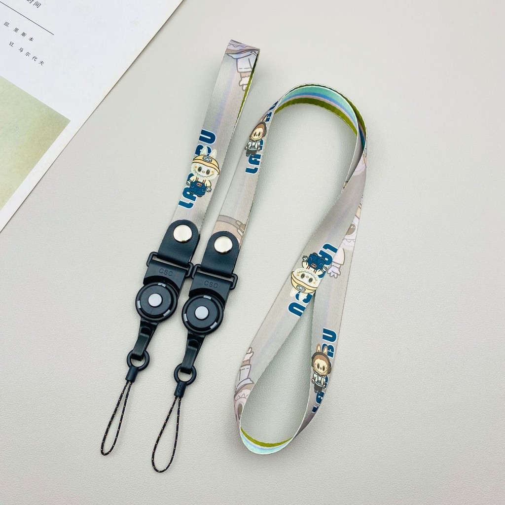 Labubu Phone Strap Lanyard Neck Rope Lanyard for Keys ID Card Mobile ...