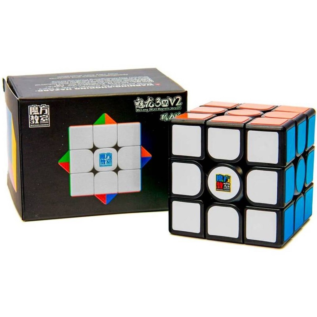MoYu Meilong 3M V2 3x3 Magnetic Speed Cube - Black with Stickers ...