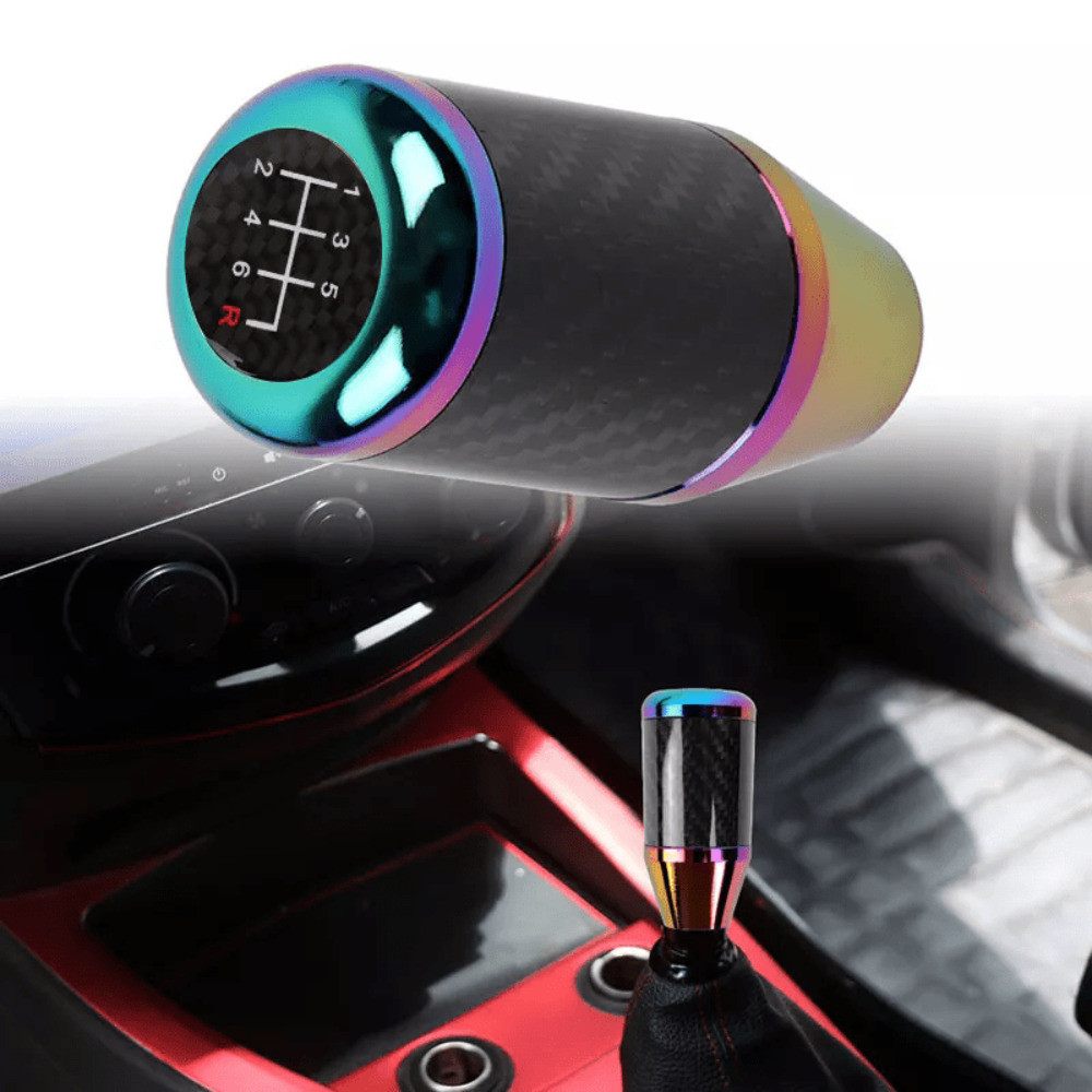 Universal 6 Speed Neo Carbon Fiber Manual Racing Gear Stick Shift Knob ...