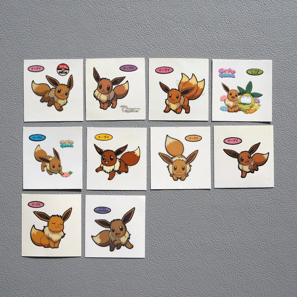 Pokemon Bread Deco Chara Seal Sticker Eevee Petilil 10 stickers ...