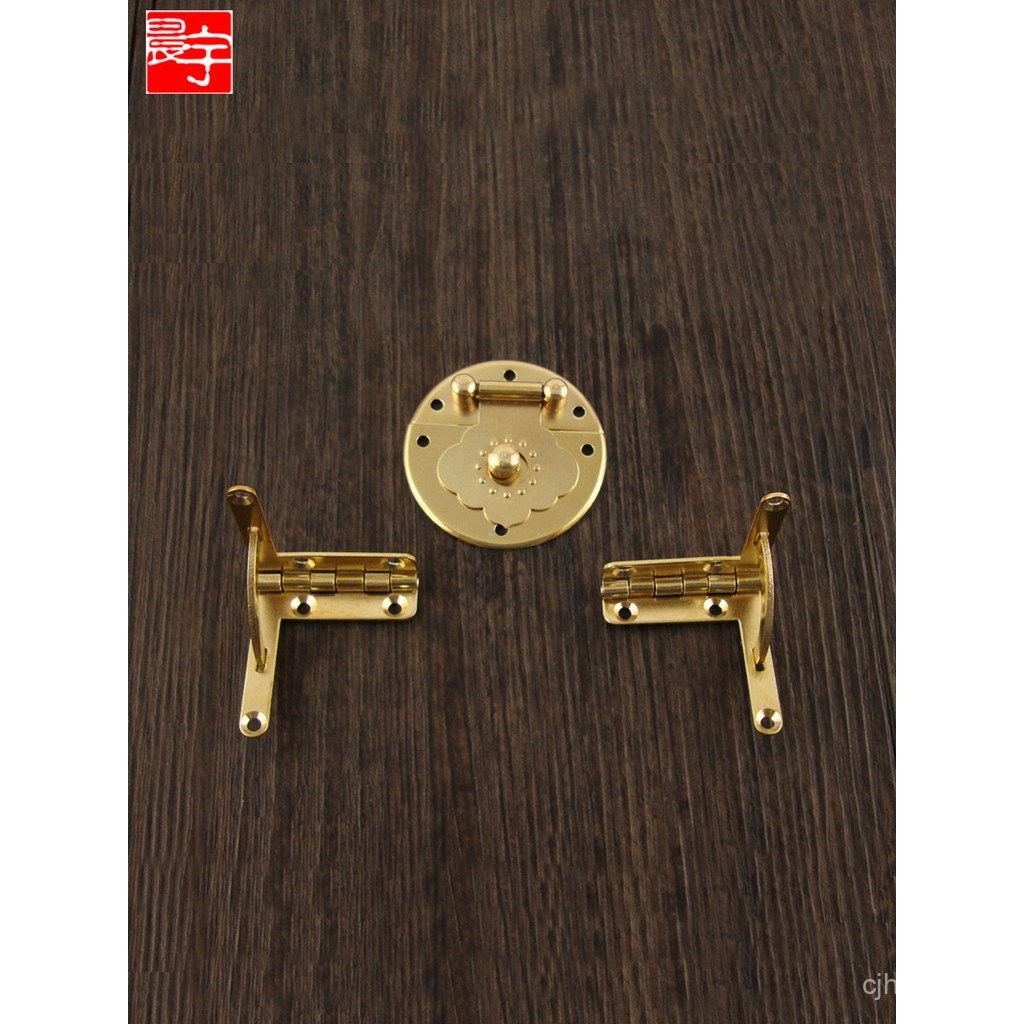 Copper Hinge Pure Brass 7-Shaped Hinge Hinge in Chinese Antique Style ...