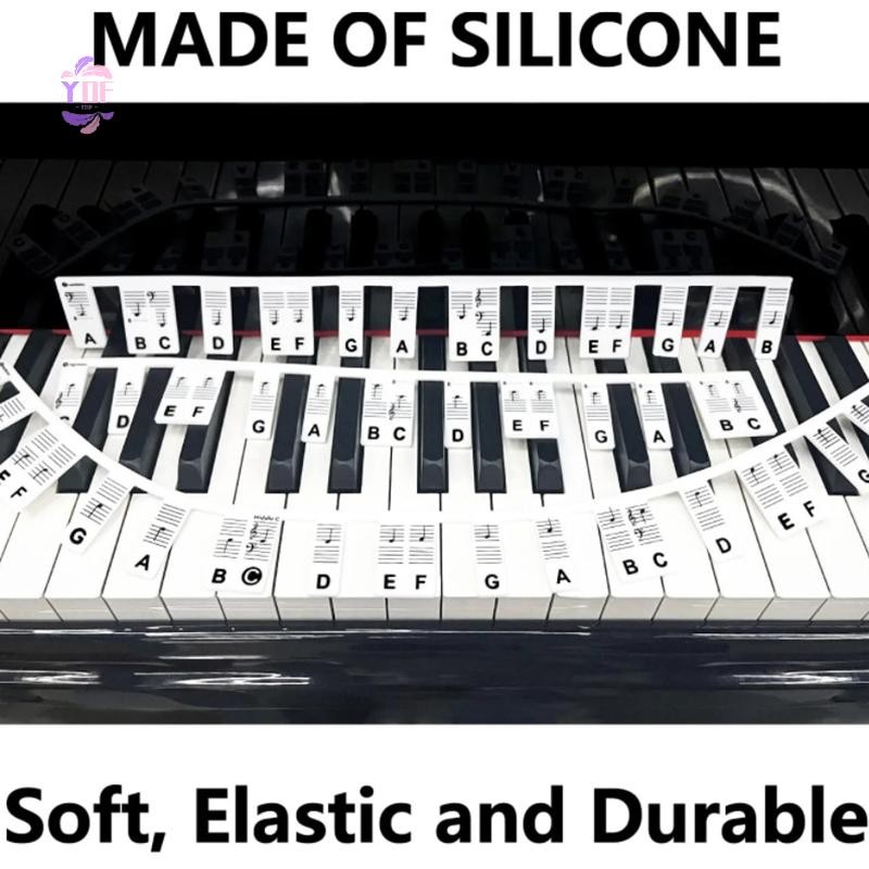 GVERLCRTN Piano Keyboard Stickers For 88/61 Key,Removable Piano ...