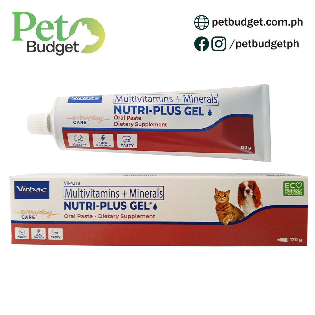 Virbac Nutriplus Gel 120g (EXP: 09/2027) I For Cats and Dogs I Nutri ...