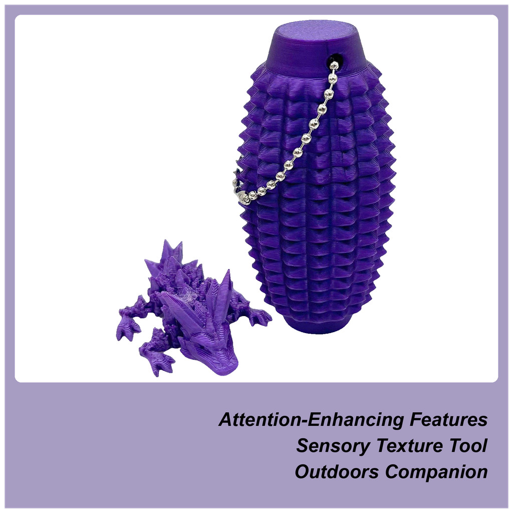 Stim Toy Pocket Mini Fidget Toy for Adults 3D Printed Calming Portable ...
