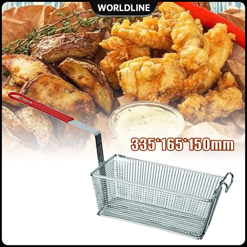 Full Vat Stainless Steel Fry Basket Commercial 1-Piece Segmented Deep ...