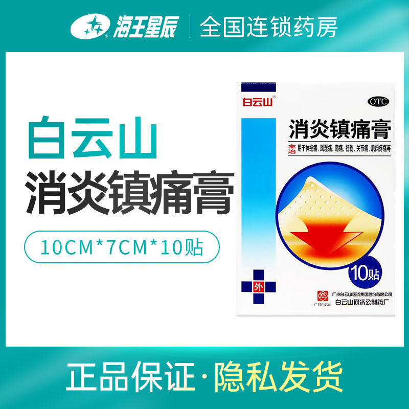 10 Stickers] Baiyunshan Anti-Inflammatory Pain Relieving Cream ...