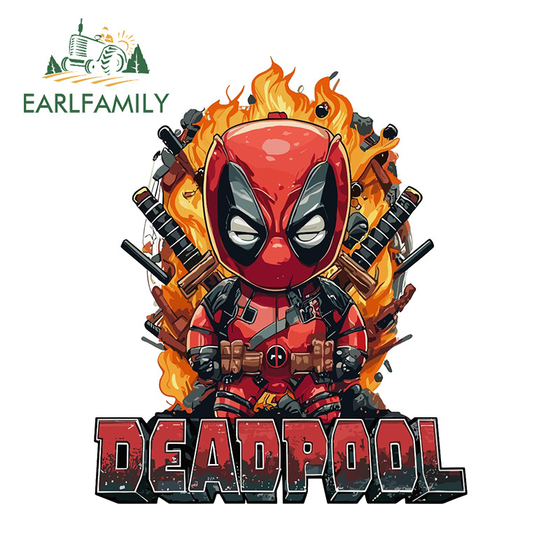 EARLFAMILY Deadpool Car Stickers Funny Motorcycle Windows Bumper Decals ...