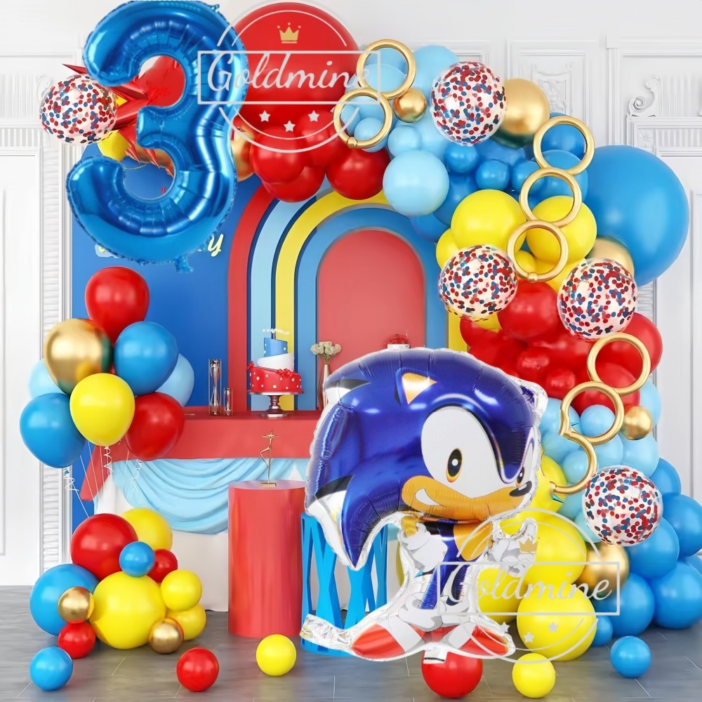 Hedgehog Balloons Garland Arch Kit Sonic Balloon Baby Shower Birthday ...