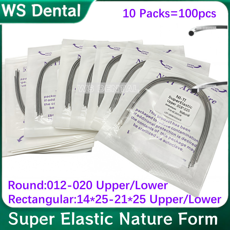 100Pcs Dental Orthodontic Archwires Niti Super Elastic Round ...