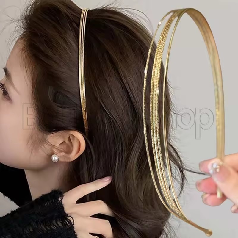 [ Featured ] Multilayer Alloy Hair Hoop - Minimalist Thin Headband ...