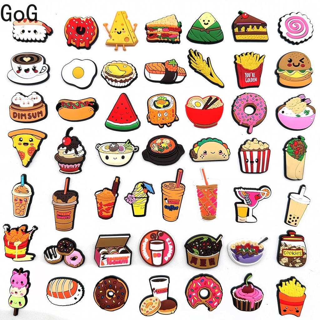 ⭐️⭐️Cute Jibbitz Cartoon food Donut Crocs charms Pin shoe Accessories ...