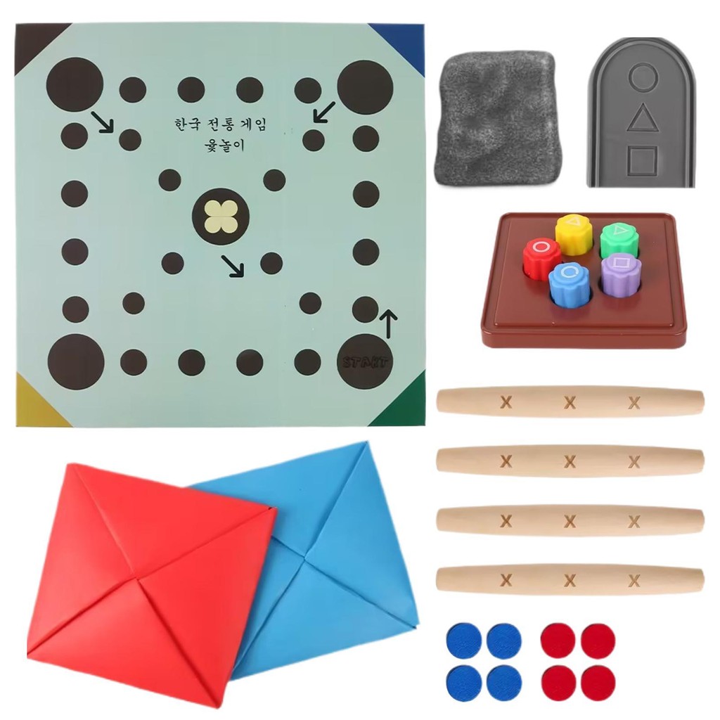 Korean Traditional Game Set, Family Games with Stone Claws, Shogi, and ...
