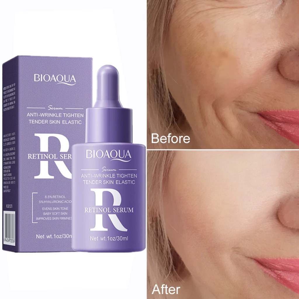 BIOAOUA Retinol Anti-Wrinkle Serum Anti-Aging Firming Reducing Wrinkles ...