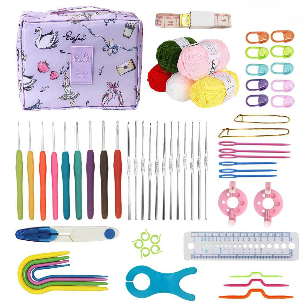 59Pcs Crochet Set for Beginner Crochet Kit Adults and Kids Complete ...