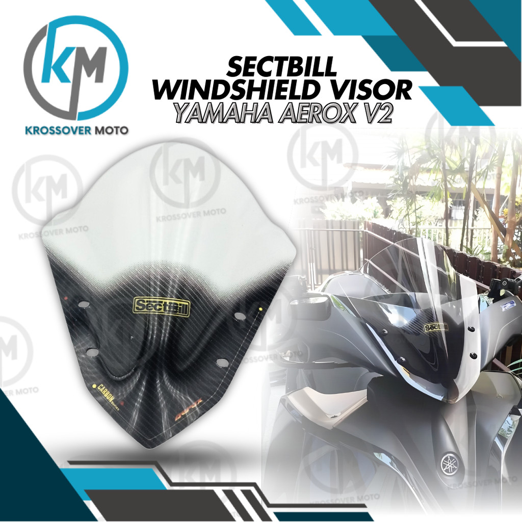 SECTBILL WINDSHIELD VISOR FOR YAMAHA AEROX 155 V2 [KM] | Shopee Philippines