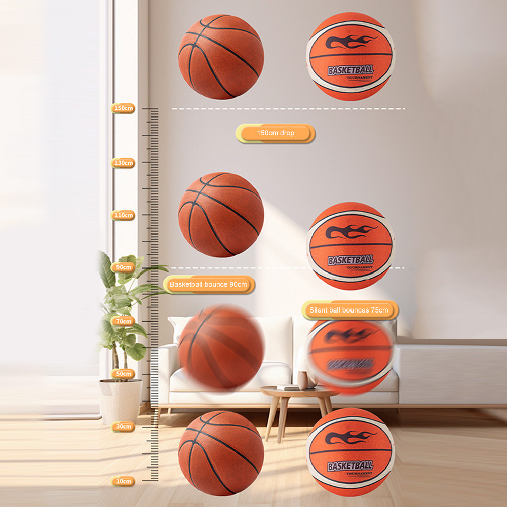 18/21/24cm Silent Basketball Air Bounce Basketball for Various Indoor ...