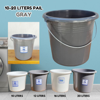 Edepot Plastic Pail/Timba Minimalist Color White And Gray with free ...