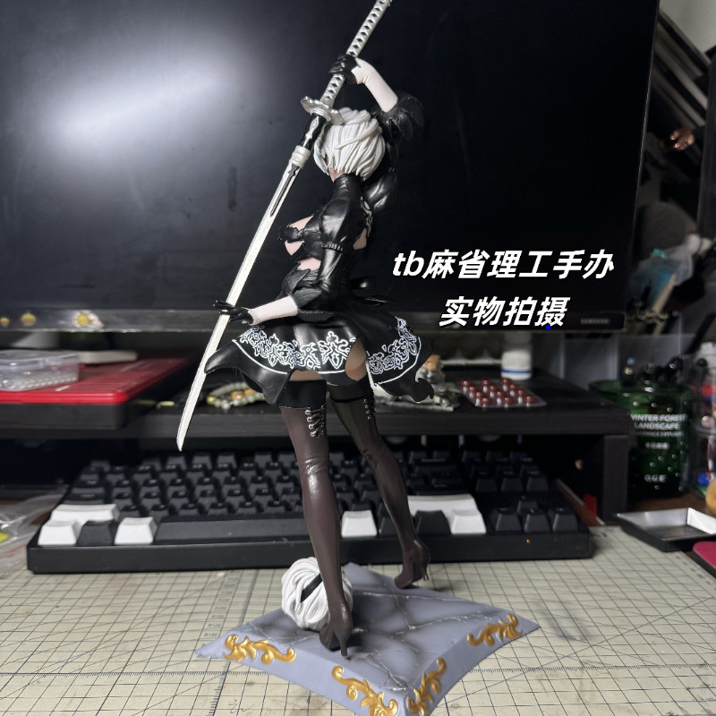 Angel 2B Dual Head Sculpt GK Figure Statue Nier Automata Anime Bishoujo ...