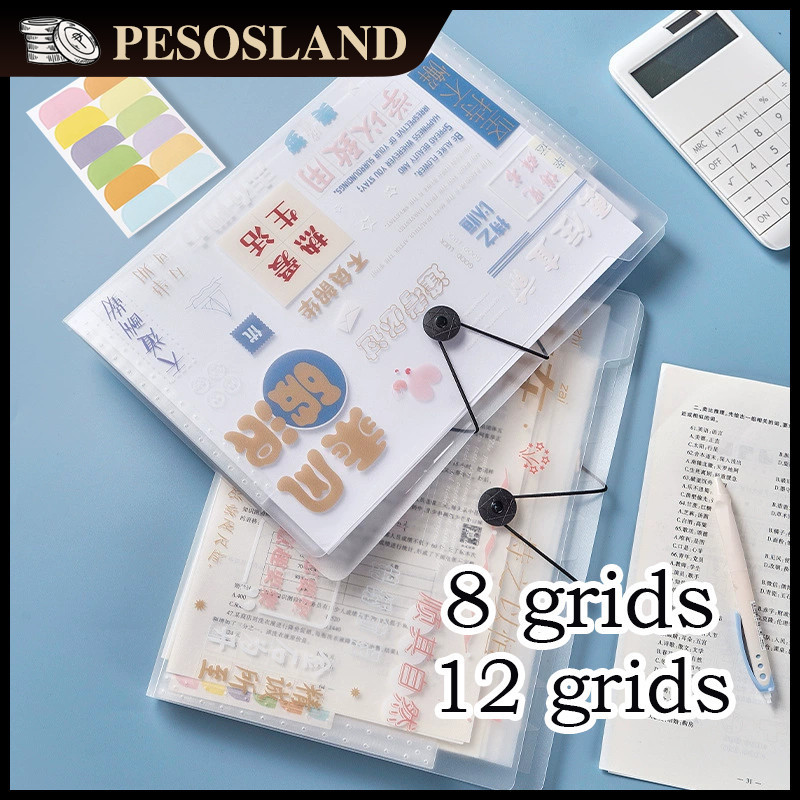 8 /12 Grids Expanding Document Organizer Waterproof Receipt Folder ...