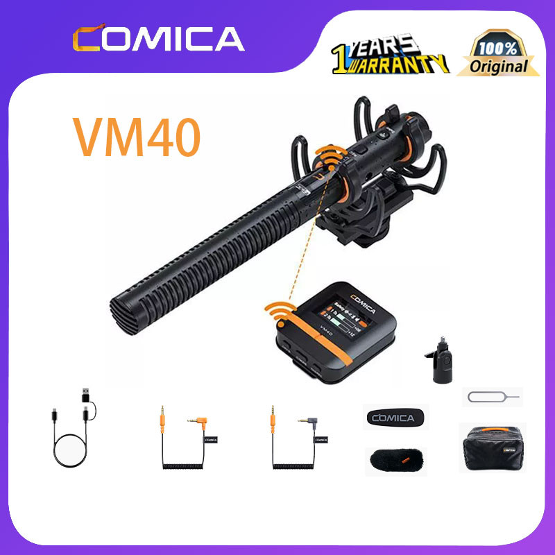 Comica VM40 Wireless Shotgun Microphone,On-Camera Mic with 48kHz/32-bit ...