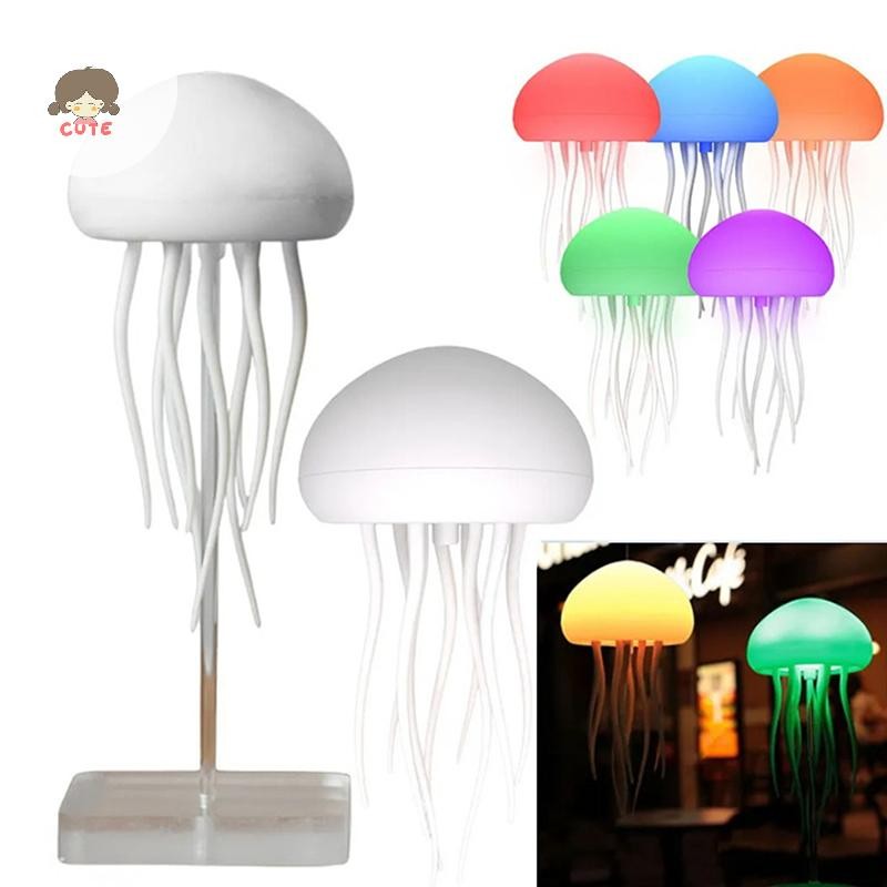 Annag LED Jellyfish Lamp RGB Gradient Jelly Fish Light Lamp Voice ...