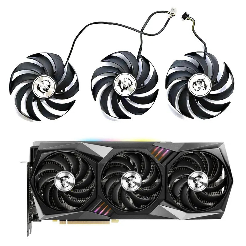 New GPU Fan Dual Ball 4PIN PLD09210B12HH for MSI Geforce RTX 3060 RTX ...